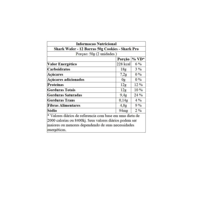 Caixa Shark Wafer Proteico Shark Pro 50g - 12 Unidades - Swimchannel